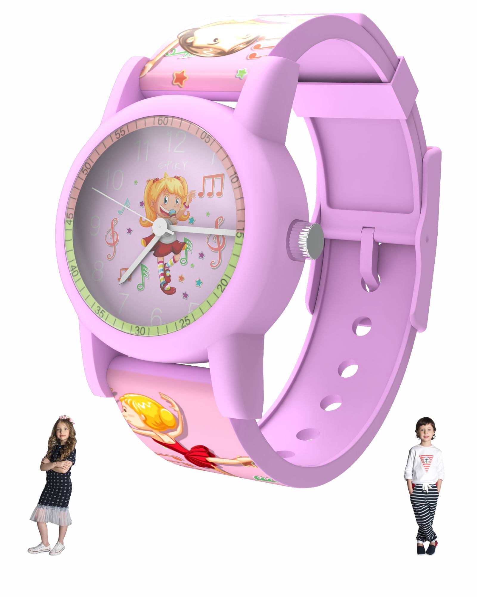 Spiky SLEEK Round Floral Printed Analog Watch for Kids – Spikyonline