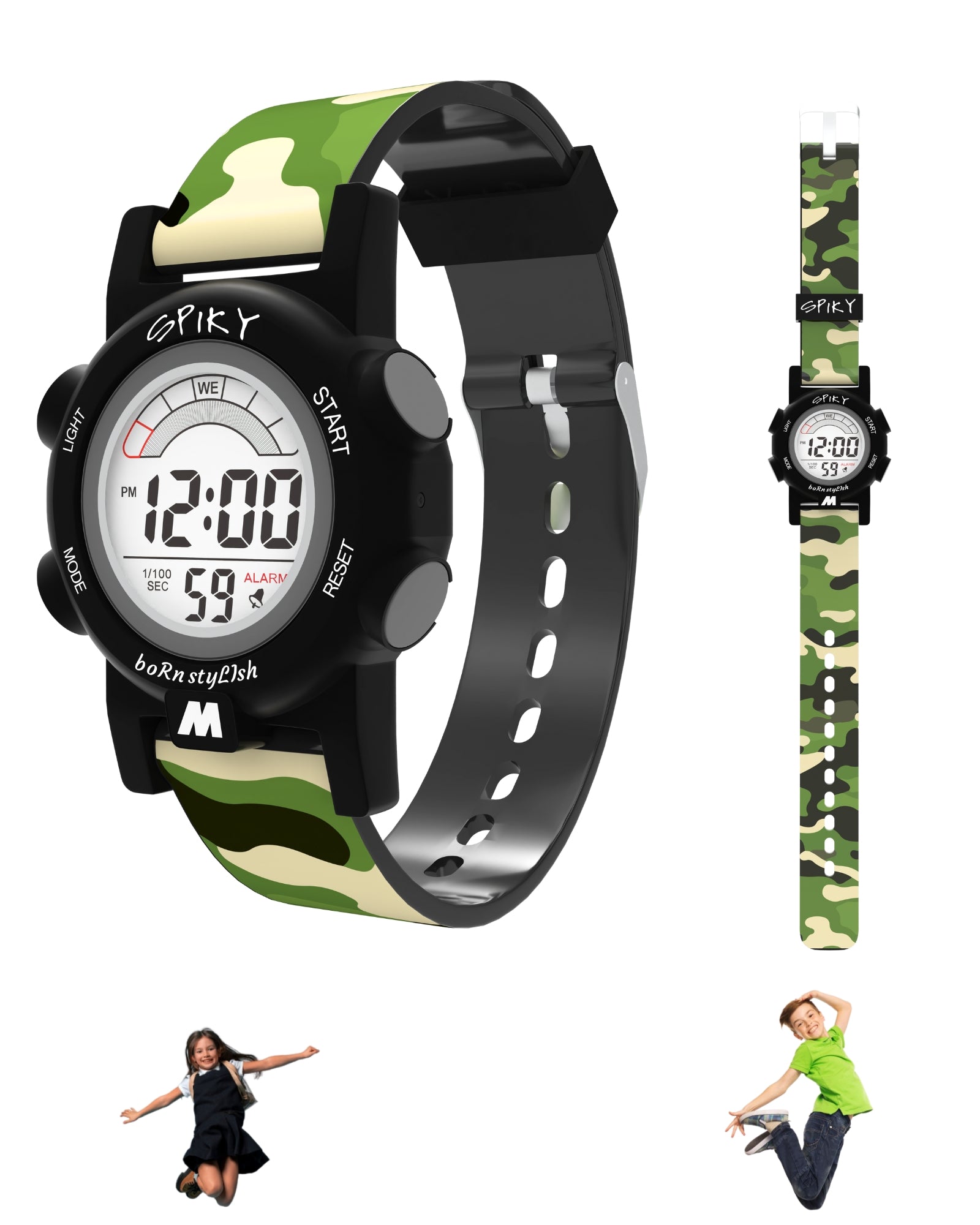 Spiky Multi-functional Digital Sports Watch for Kids Boys and Girls ...
