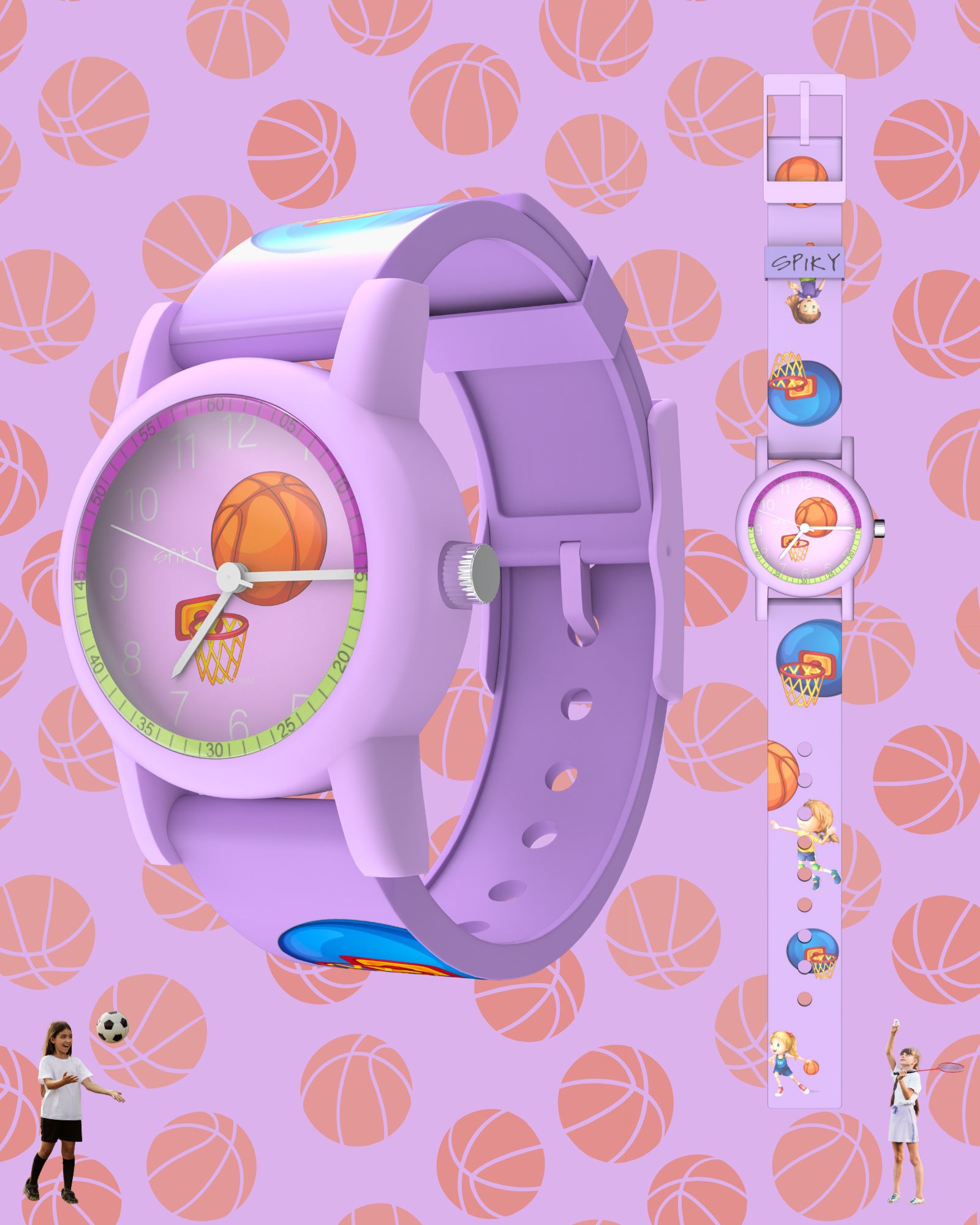 Spiky SLEEK Round Floral Printed Analog Watch for Kids - Suitable for ...