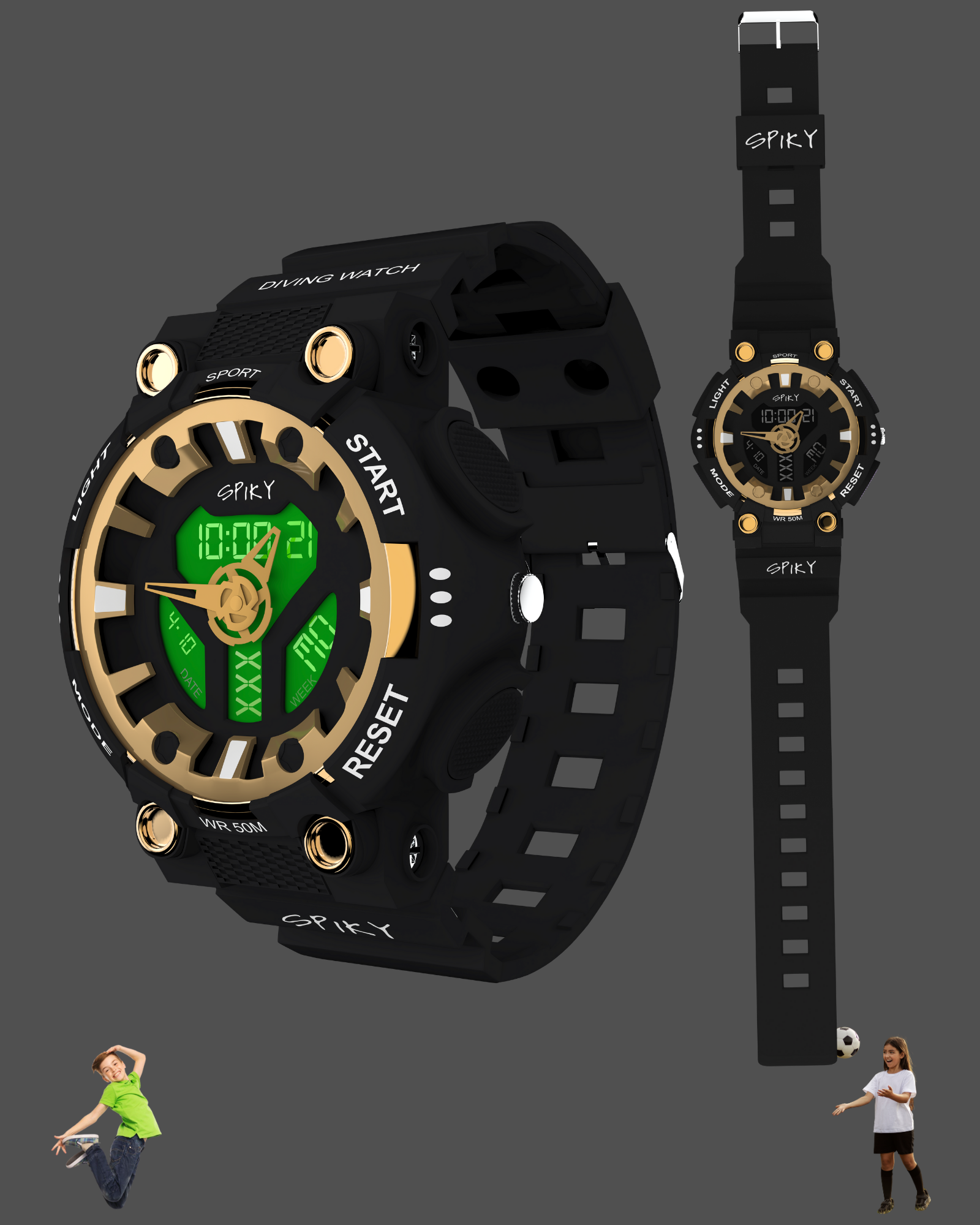 Spiky Premium Analog-Digital Watch for Kids EVA31 – Spikyonline