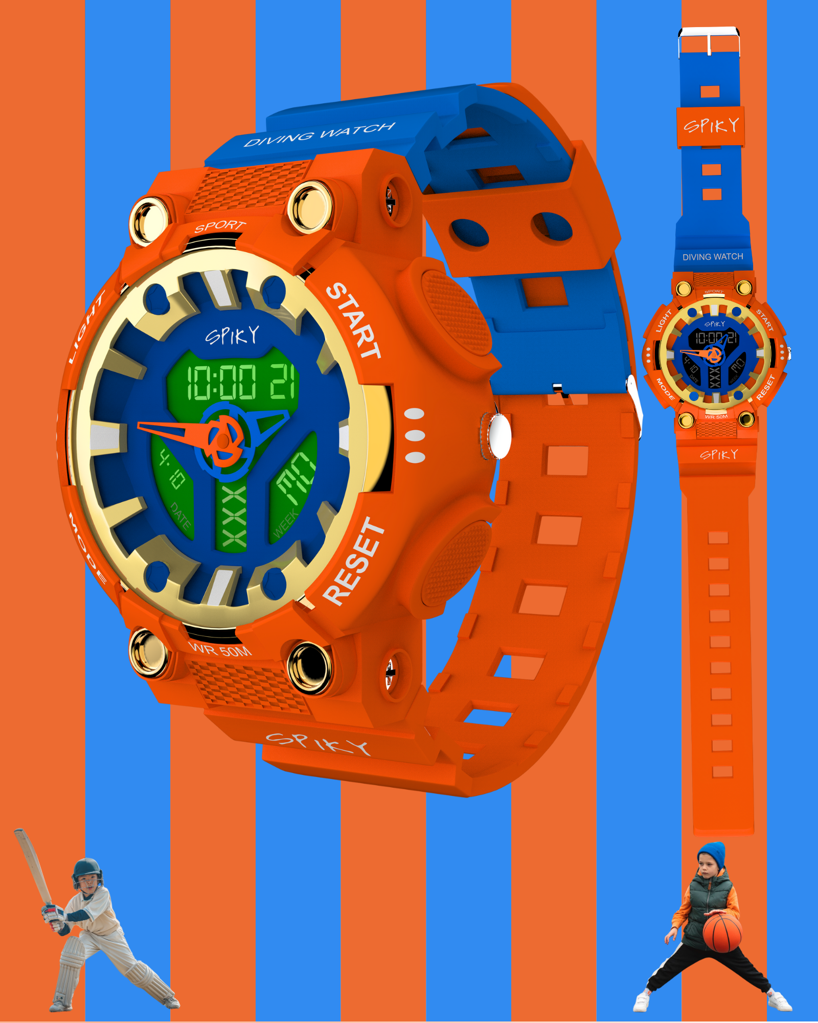 Spiky Premium Analog-Digital Watch for Kids EVA31 – Spikyonline
