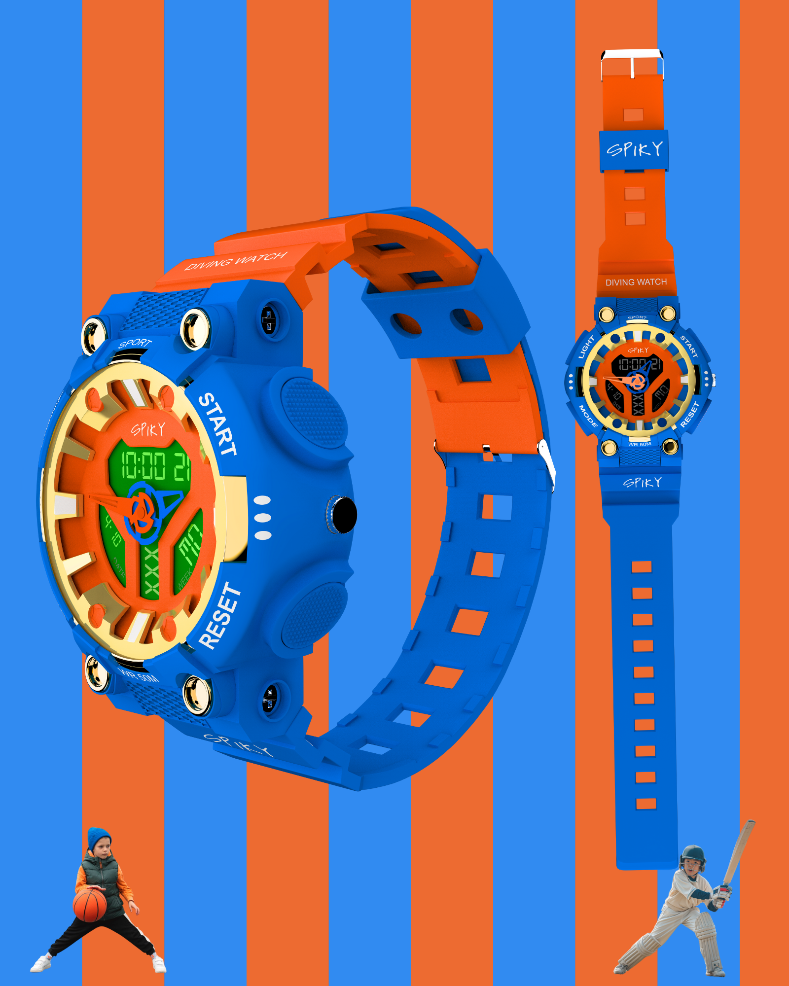 Spiky Premium Analog-Digital Watch for Kids EVA31 – Spikyonline